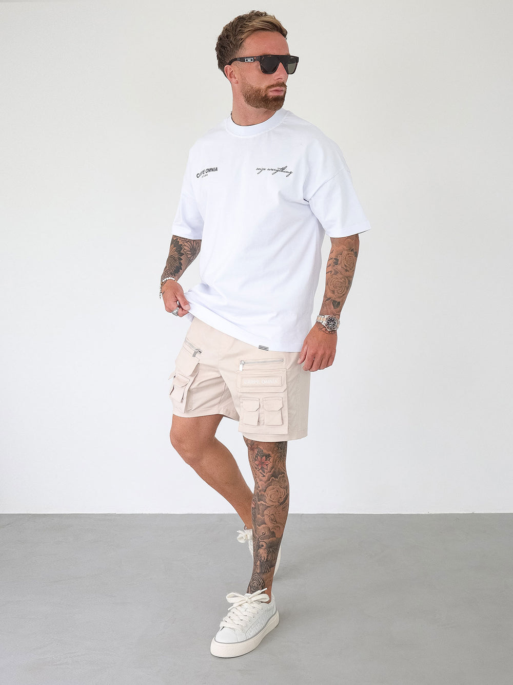 Beige Cargo Shorts V2 – CARPE OMNIA UK